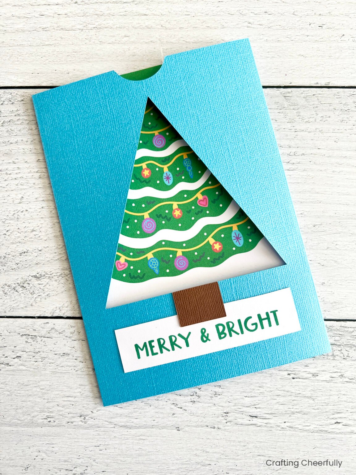 DIY Christmas Tree Pull Card - Crafting Cheerfully