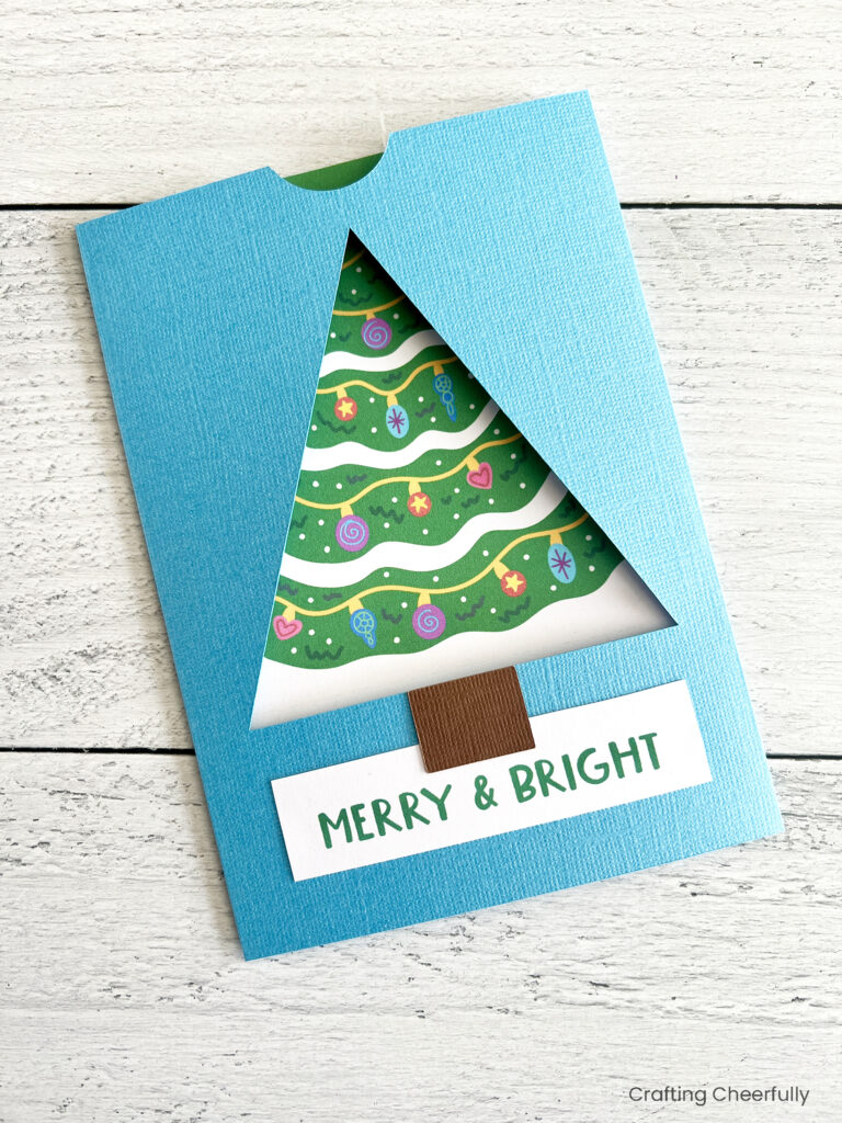 DIY Christmas Tree Pull Card - Crafting Cheerfully