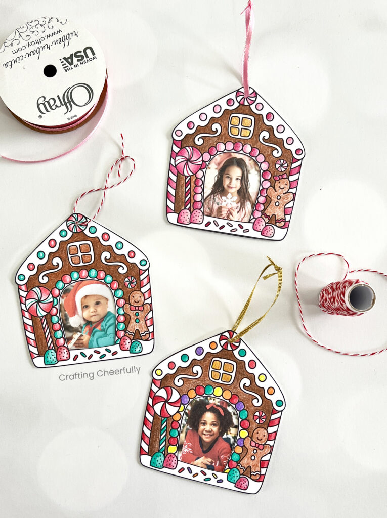 DIY Gingerbread House Ornament Frame - Crafting Cheerfully