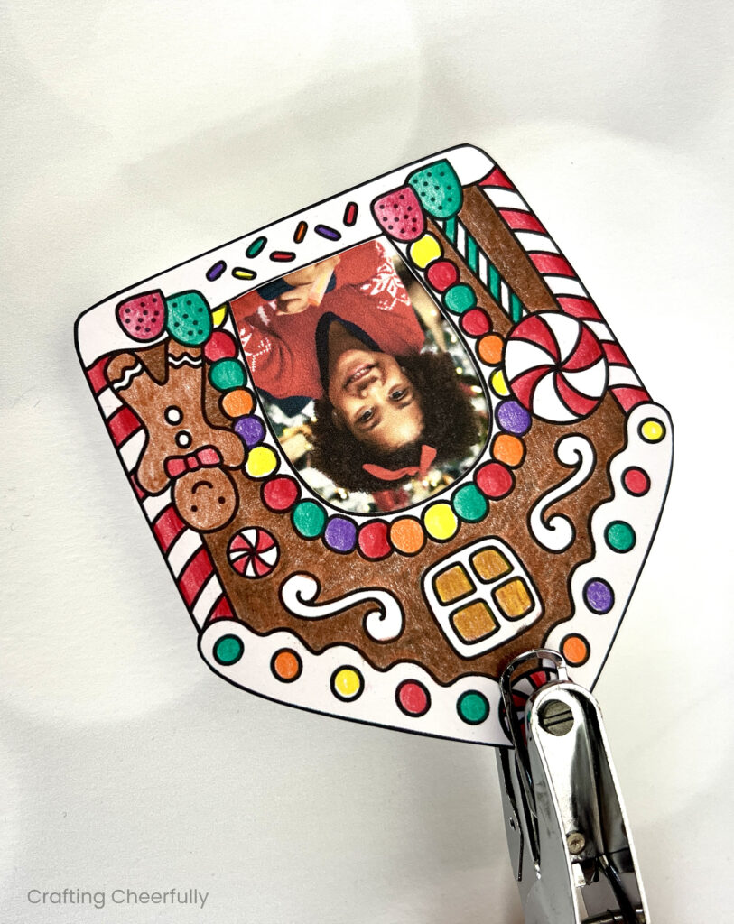 DIY Gingerbread House Ornament Frame - Crafting Cheerfully