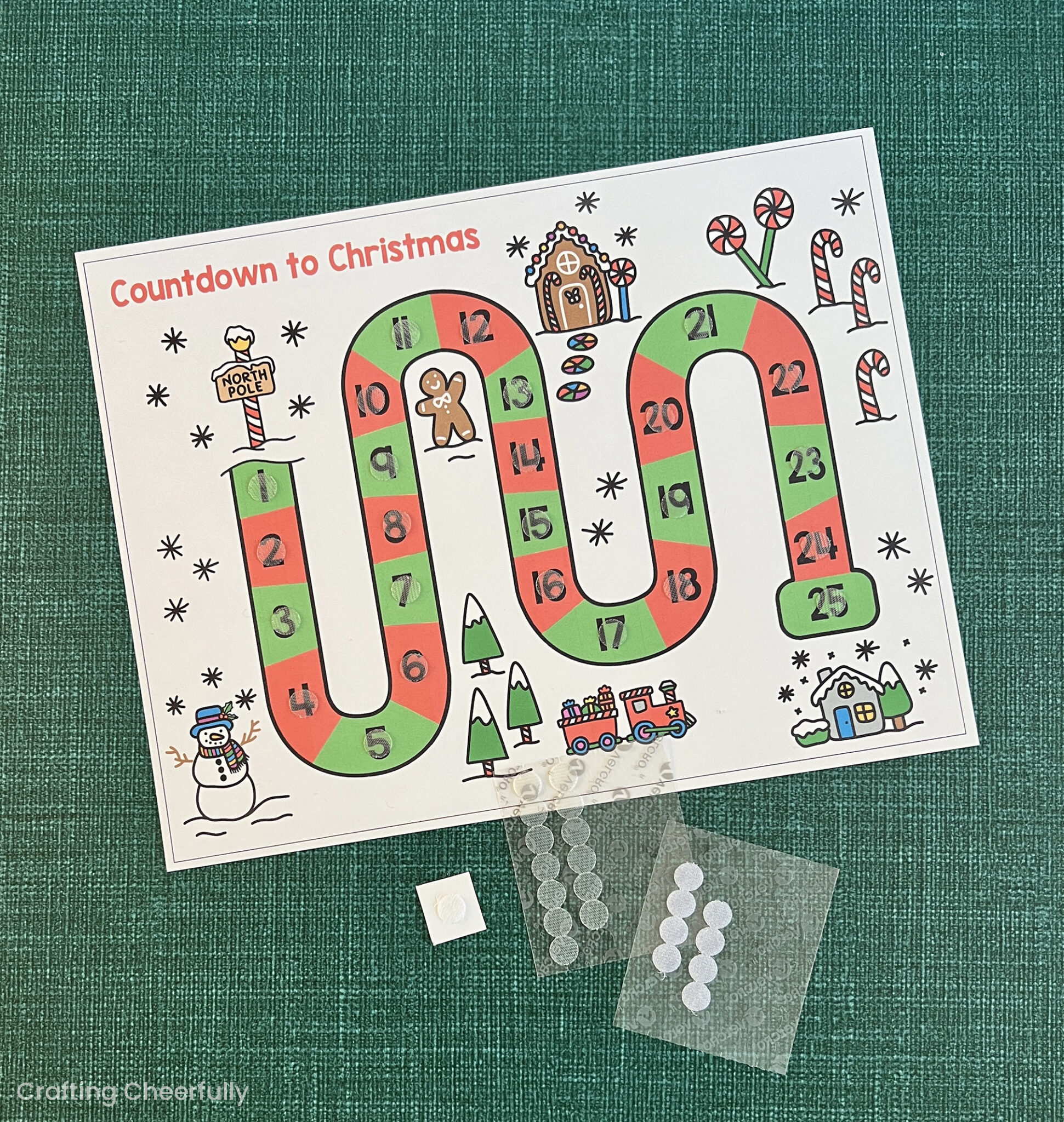 Countdown to Christmas Printable Activity - Crafting Cheerfully
