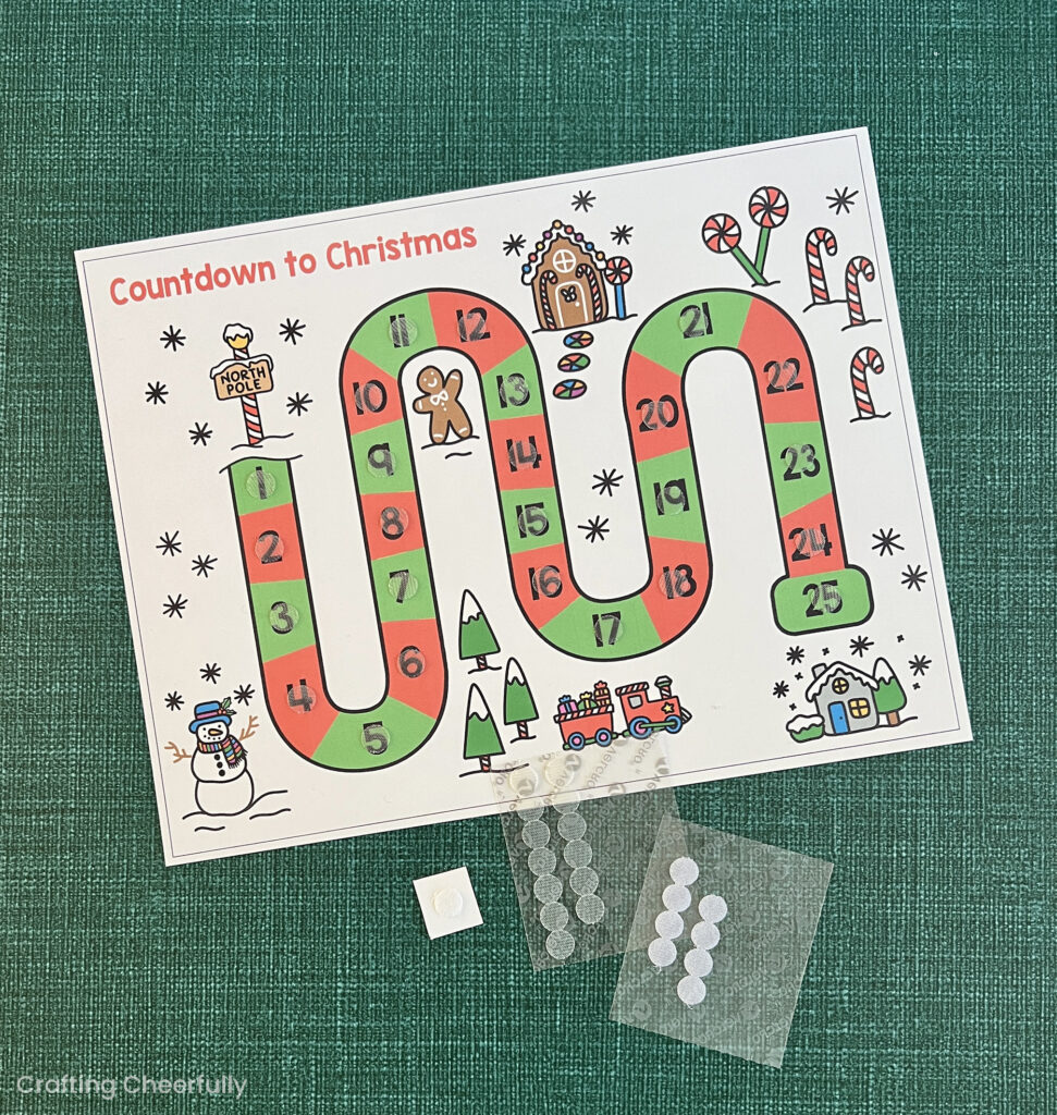 Countdown to Christmas Printable Activity - Crafting Cheerfully