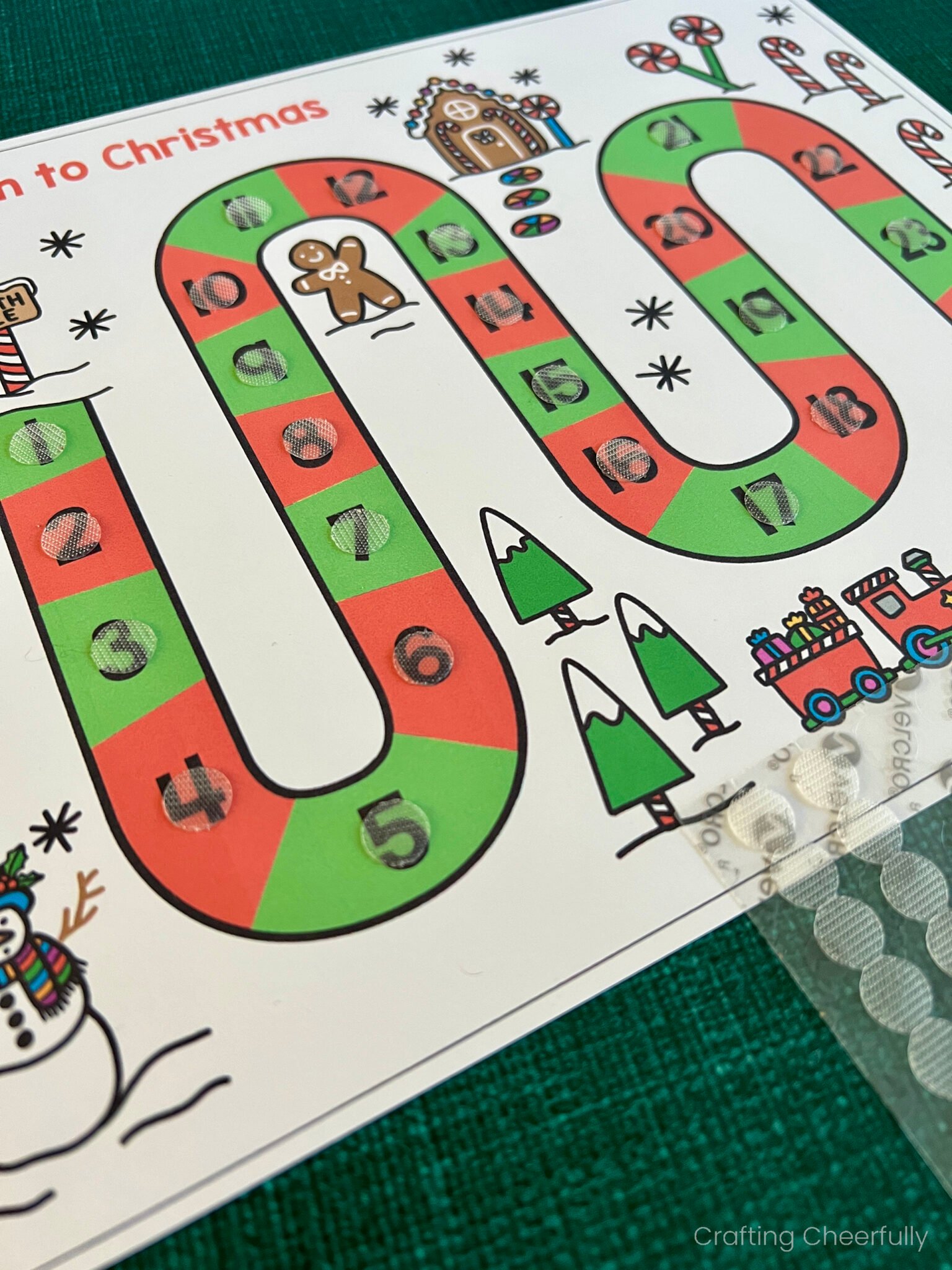 Countdown to Christmas Printable Activity - Crafting Cheerfully
