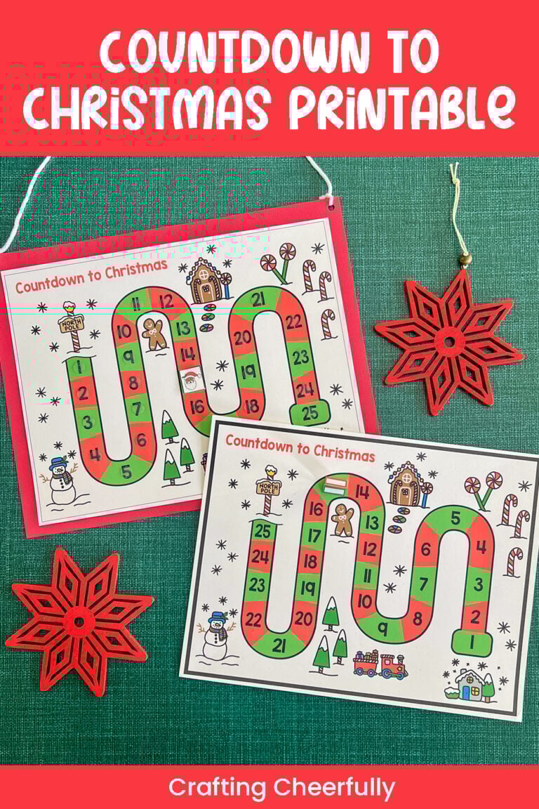 Countdown to Christmas Printable Activity - Crafting Cheerfully