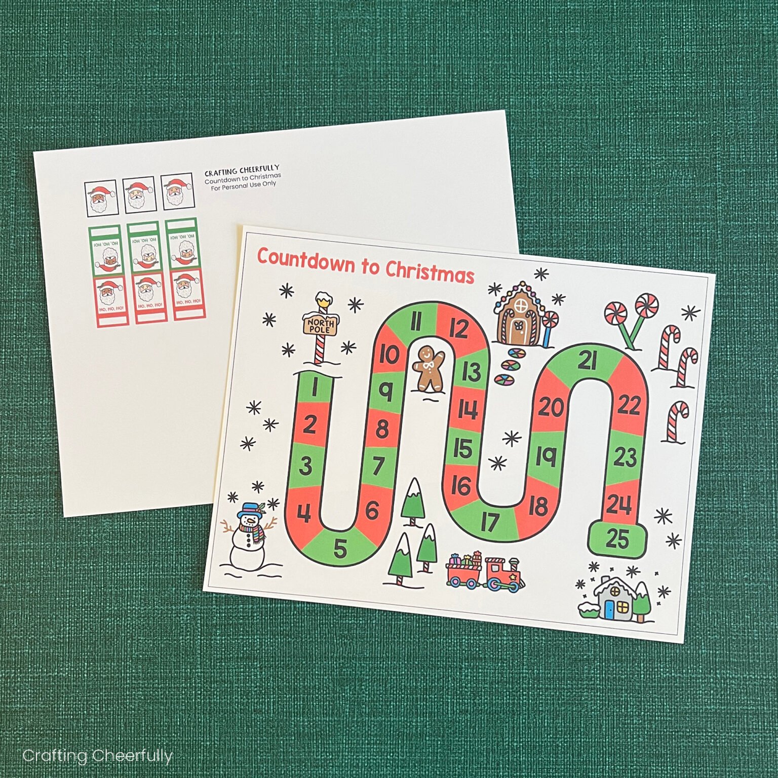 Countdown to Christmas Printable Activity - Crafting Cheerfully