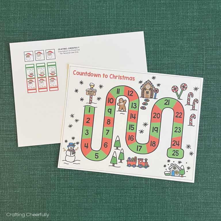 Countdown to Christmas Printable Activity - Crafting Cheerfully
