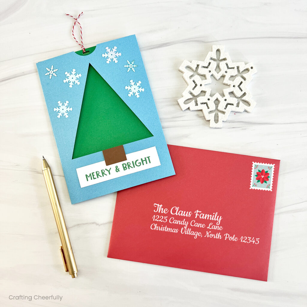 DIY Christmas Tree Pull Card - Crafting Cheerfully