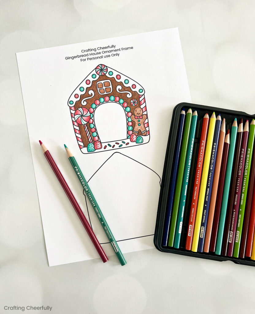 DIY Gingerbread House Ornament Frame - Crafting Cheerfully