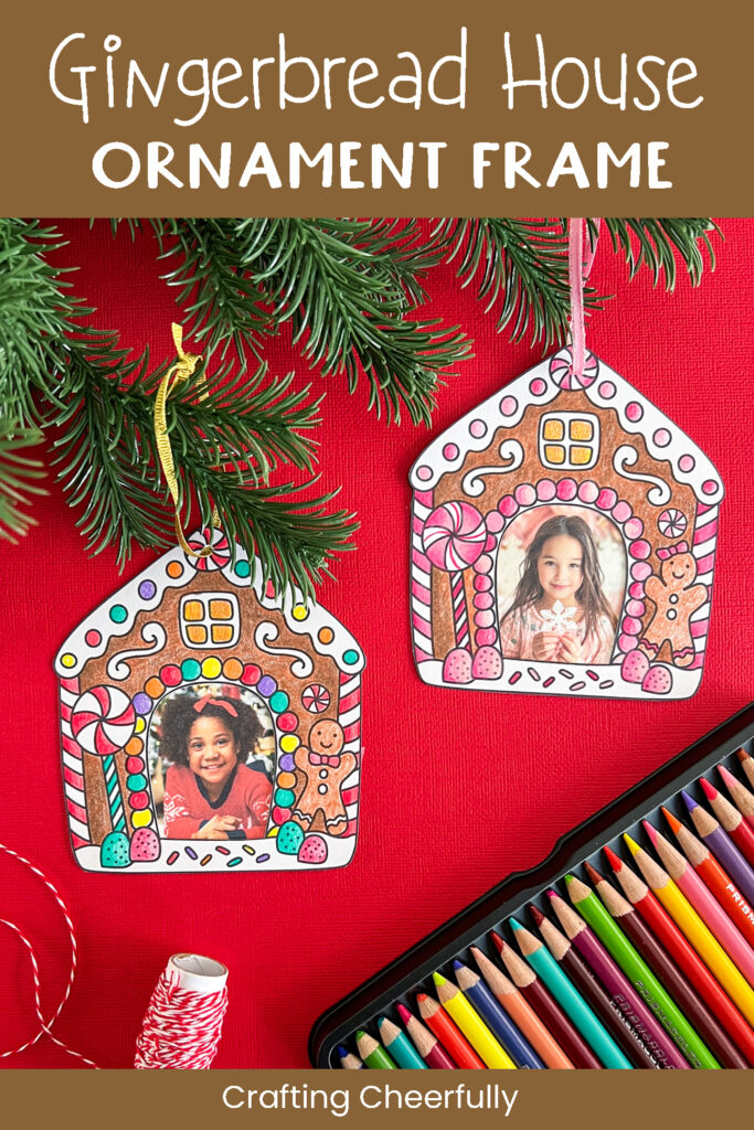 DIY Gingerbread House Ornament Frame - Crafting Cheerfully