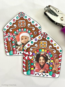 DIY Gingerbread House Ornament Frame - Crafting Cheerfully