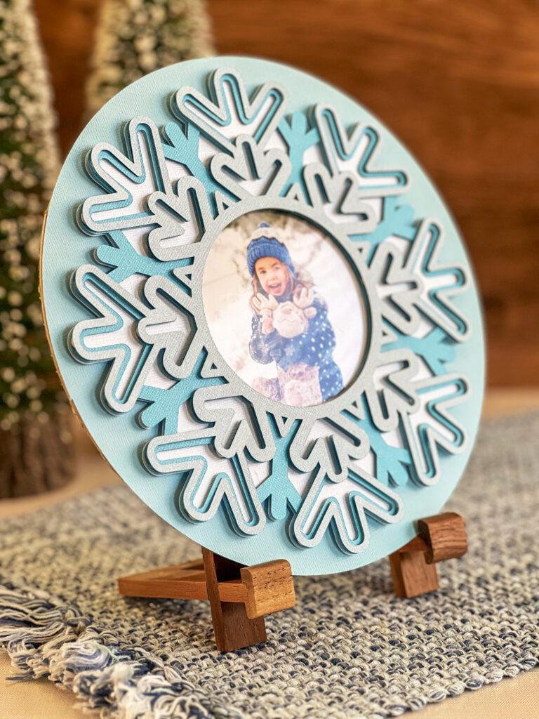Layered Paper Snowflake Frame - Crafting Cheerfully