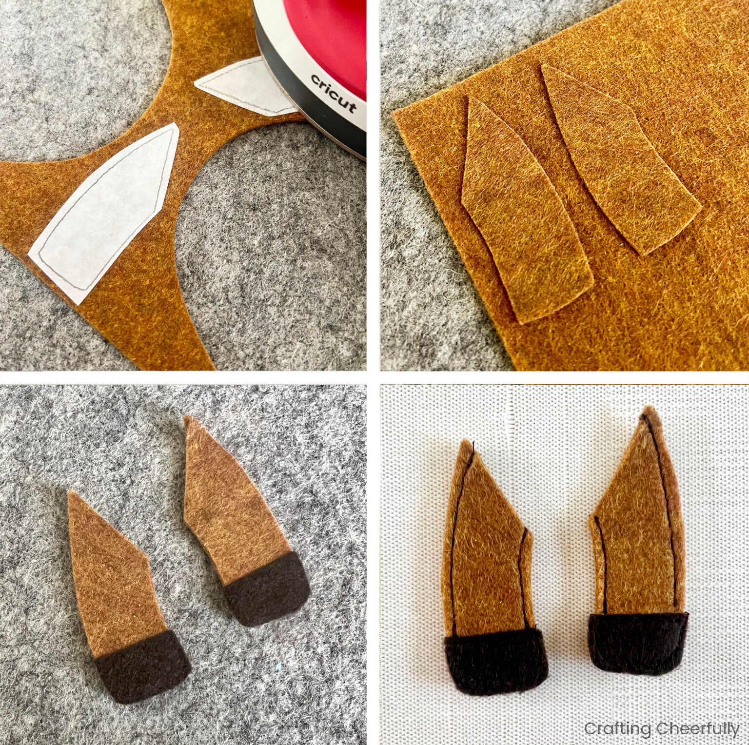 DIY Rudolph Felt Stuffy - Crafting Cheerfully