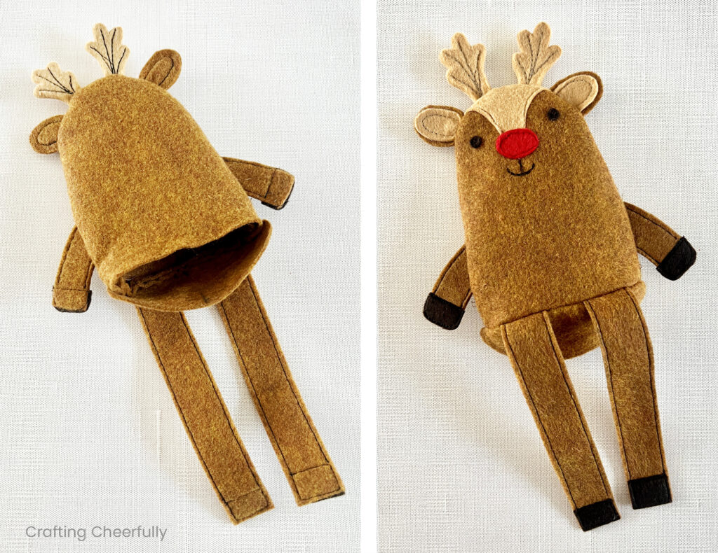 DIY Rudolph Felt Stuffy - Crafting Cheerfully