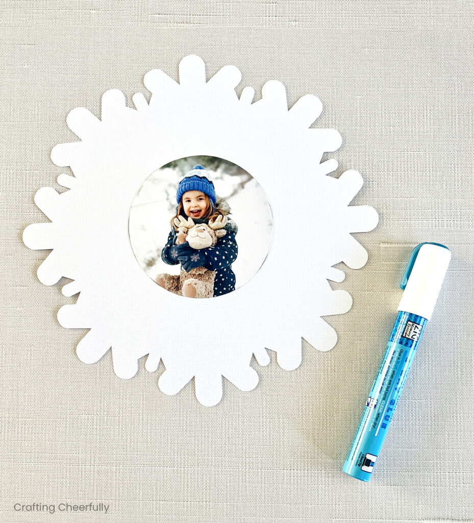 Layered Paper Snowflake Frame - Crafting Cheerfully