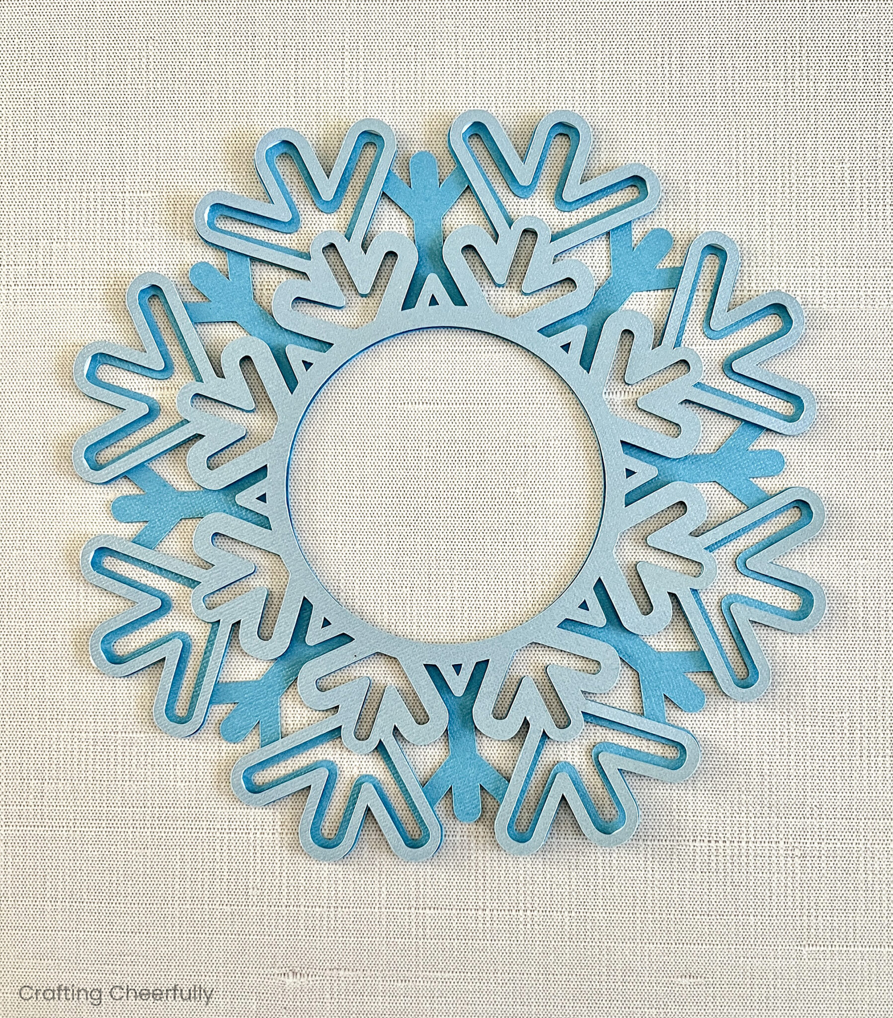 Layered Paper Snowflake Frame - Crafting Cheerfully