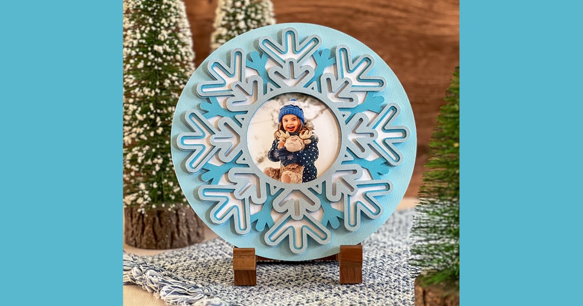 Layered Paper Snowflake Frame - Crafting Cheerfully