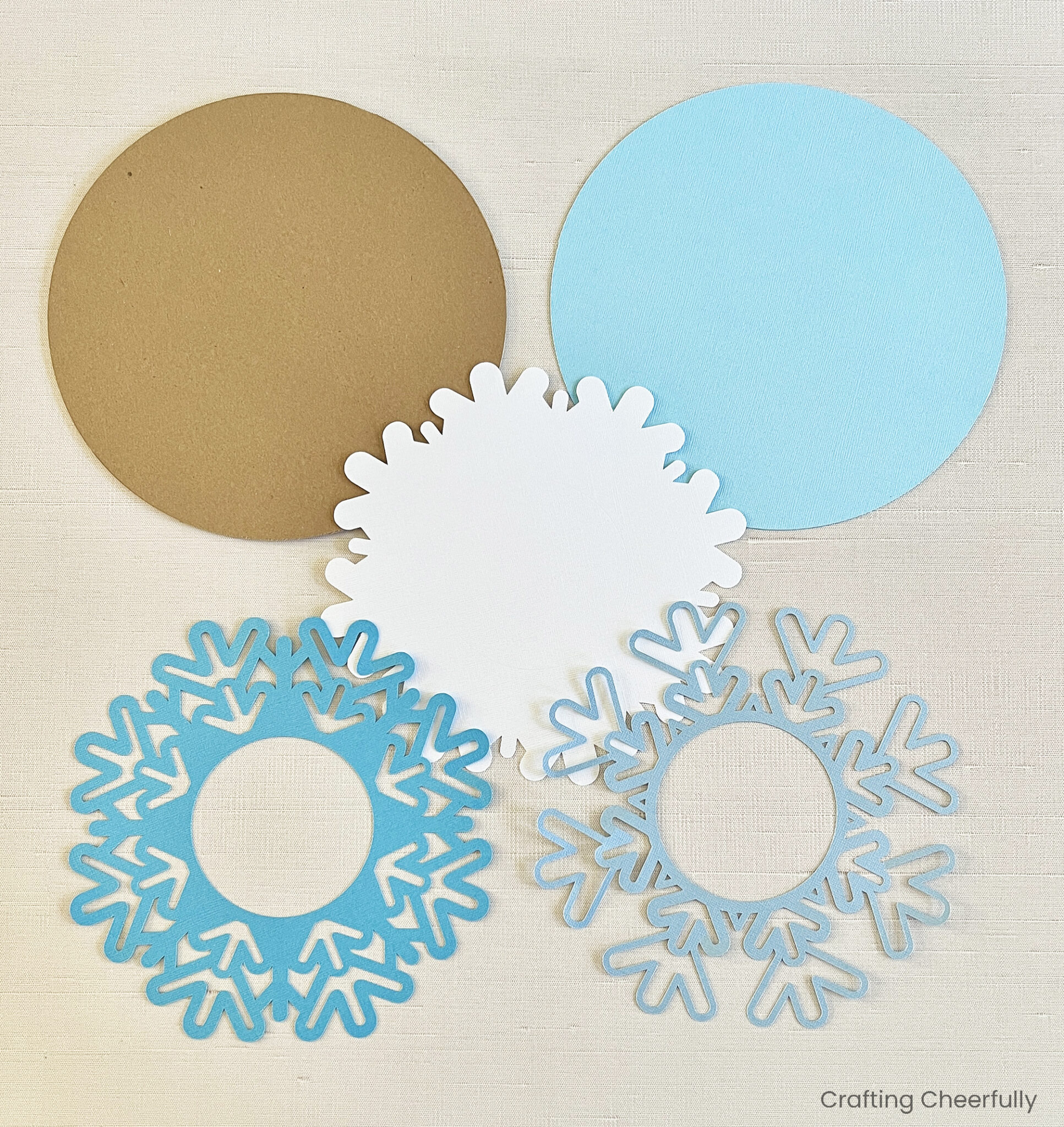Layered Paper Snowflake Frame - Crafting Cheerfully