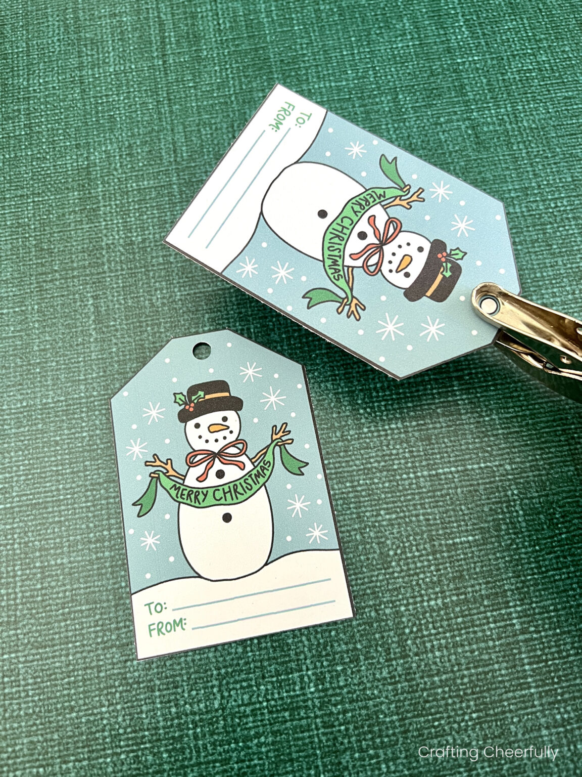 Printable Snowmen Holiday Gift Tags - Crafting Cheerfully
