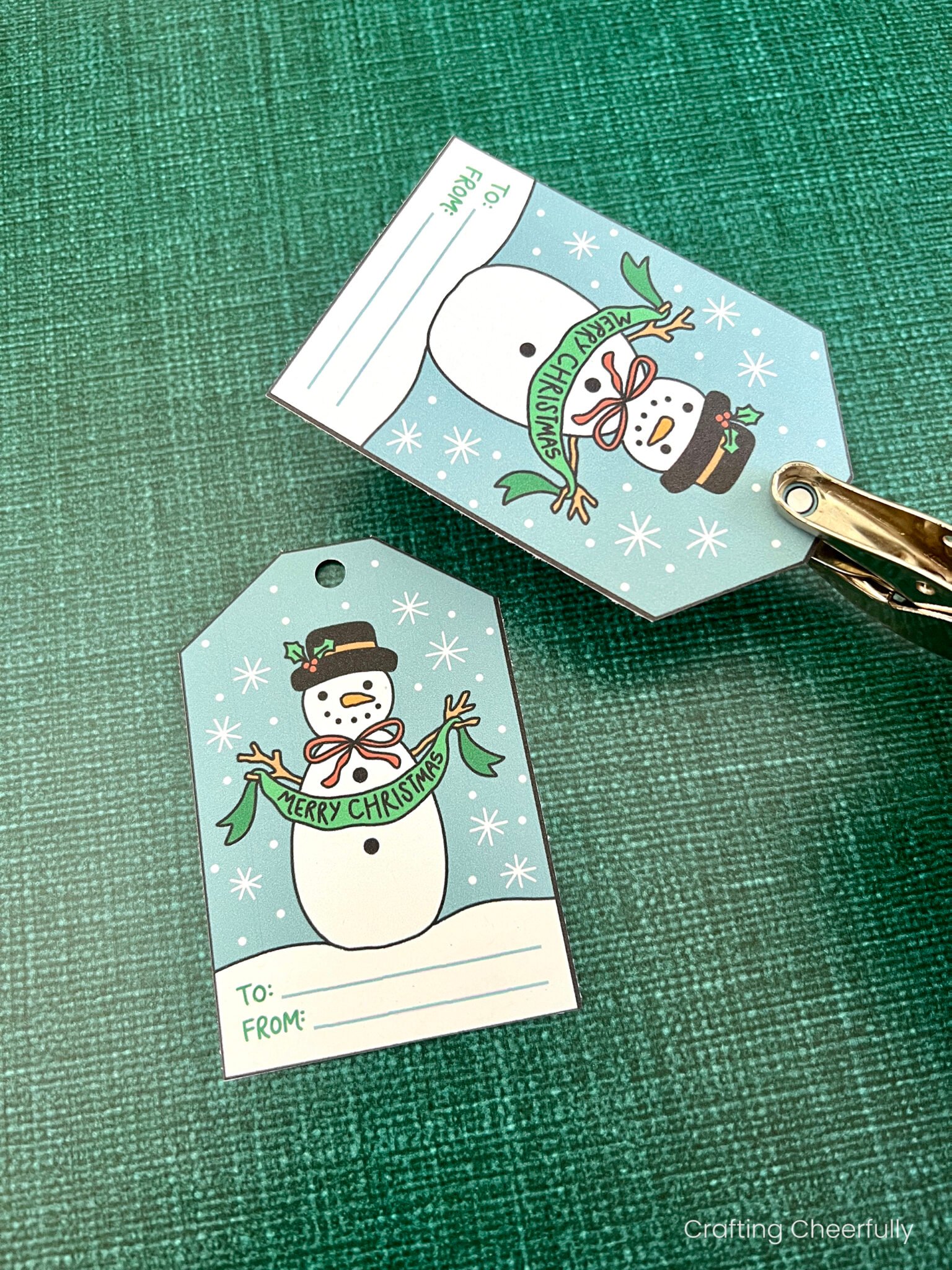 Printable Snowmen Holiday Gift Tags - Crafting Cheerfully