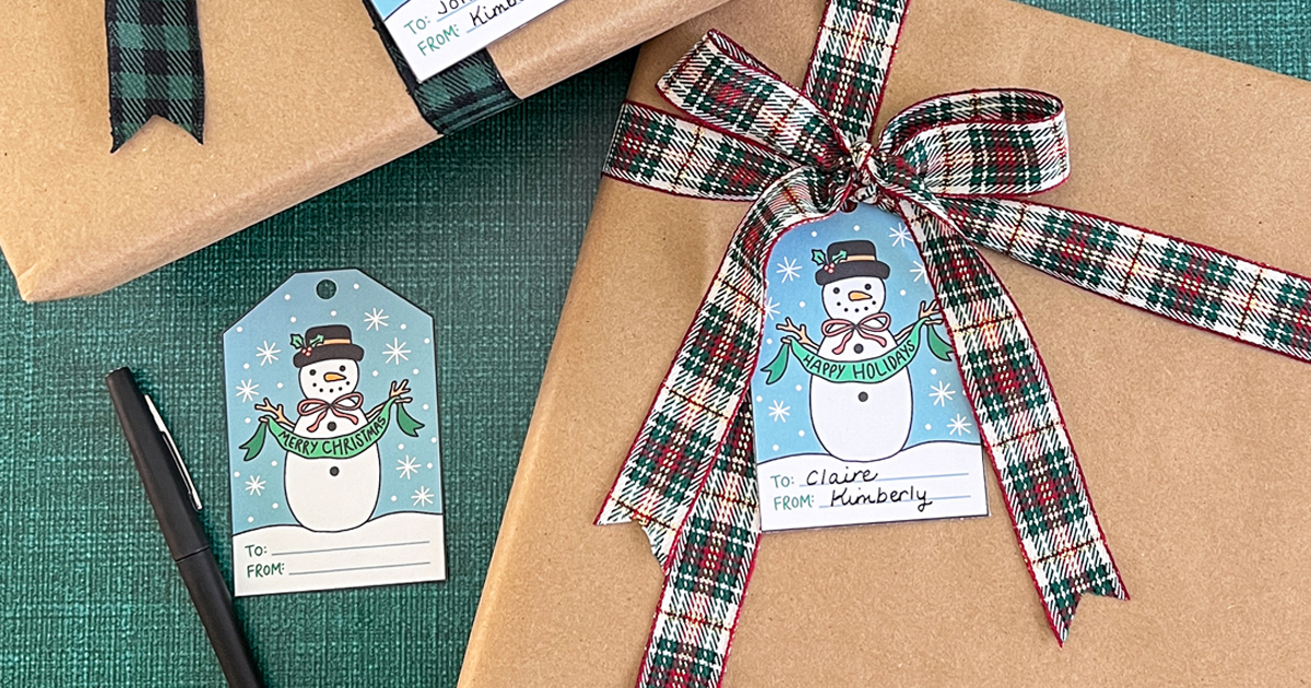 Printable Snowmen Holiday Gift Tags - Crafting Cheerfully