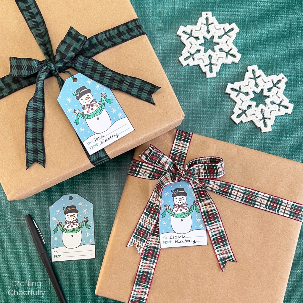 Printable Snowmen Holiday Gift Tags - Crafting Cheerfully