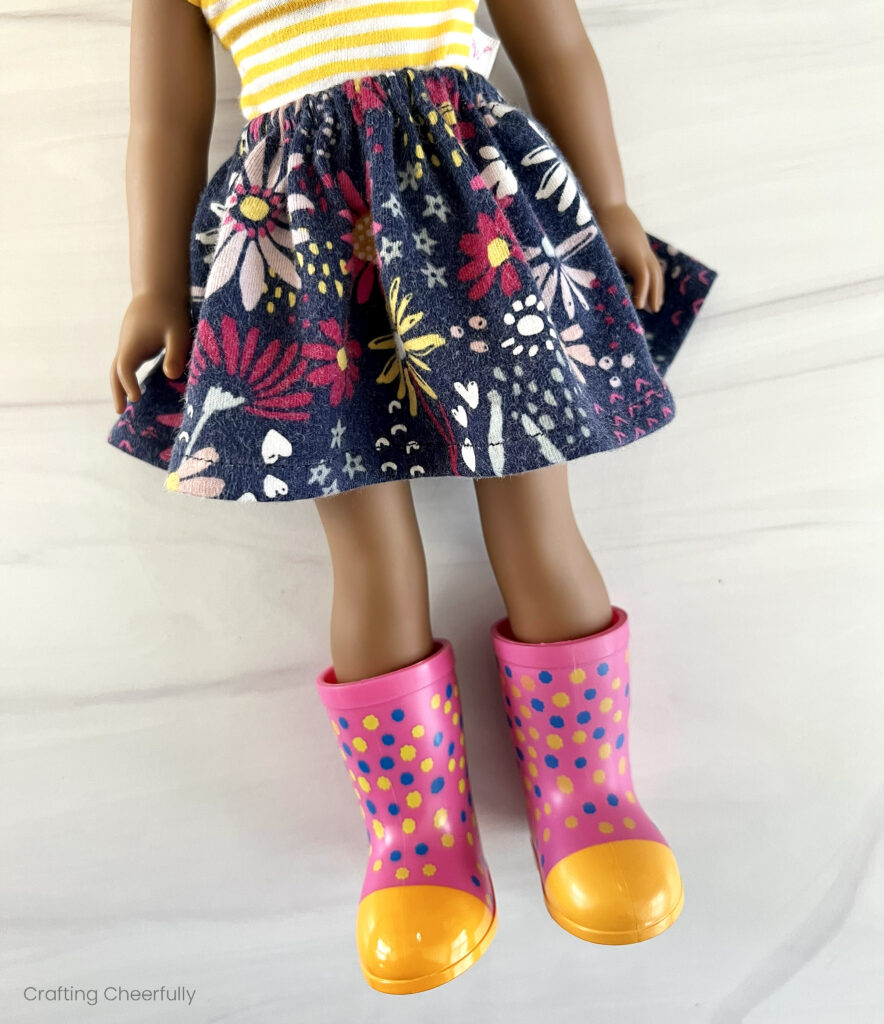 DIY Matching Girl and Doll Skirts - Crafting Cheerfully