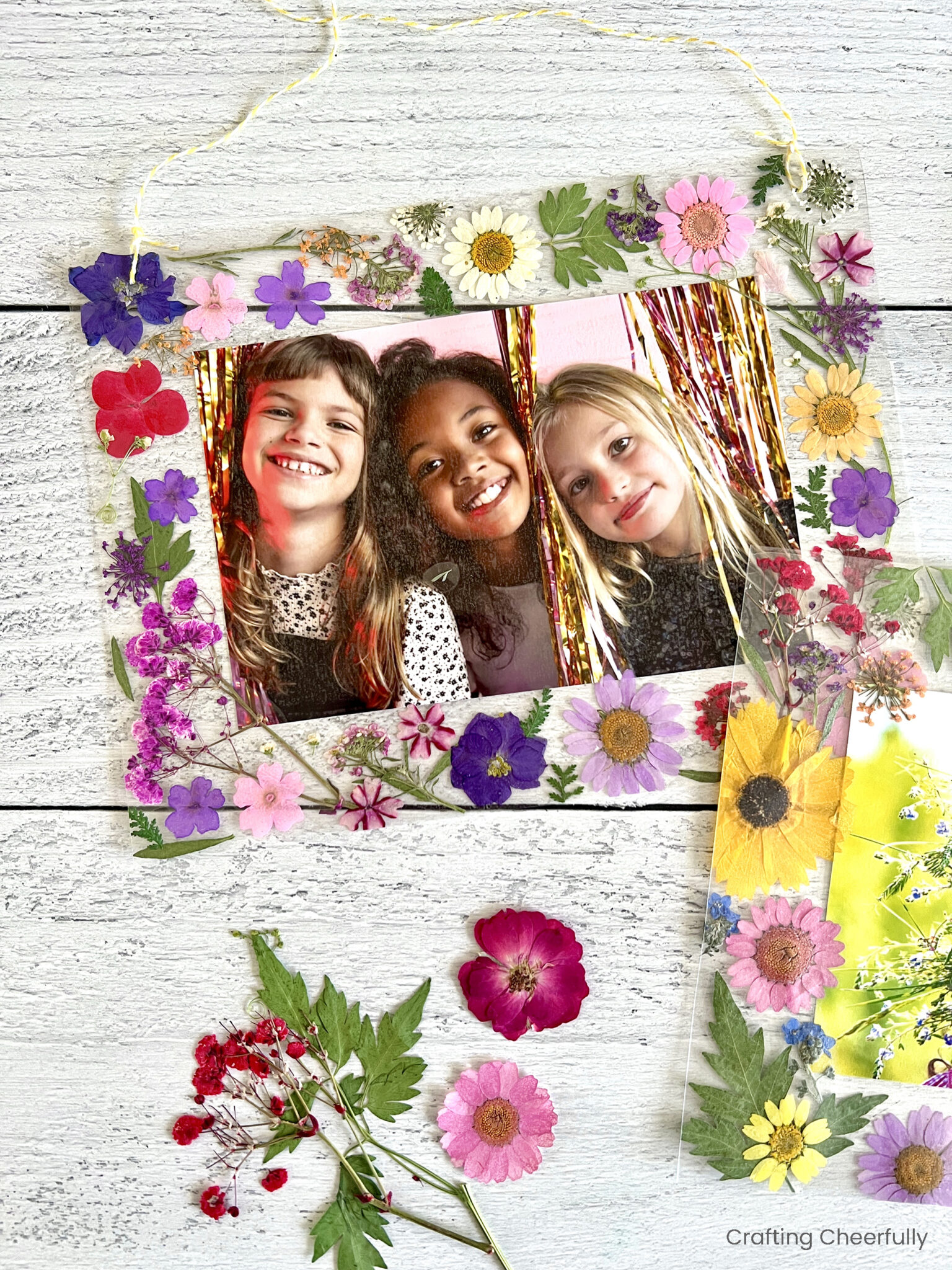 DIY Pressed Flower Frames - Crafting Cheerfully