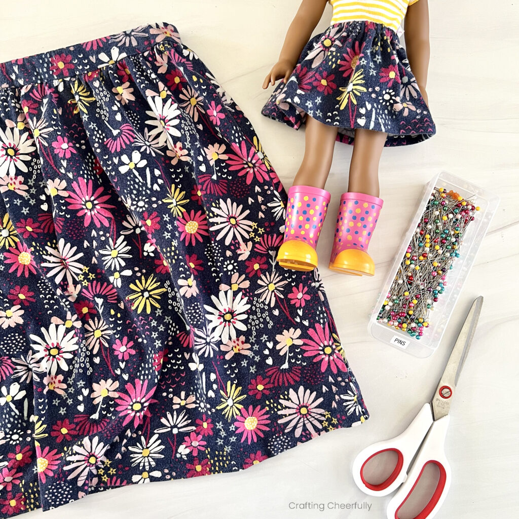 DIY Matching Girl and Doll Skirts - Crafting Cheerfully