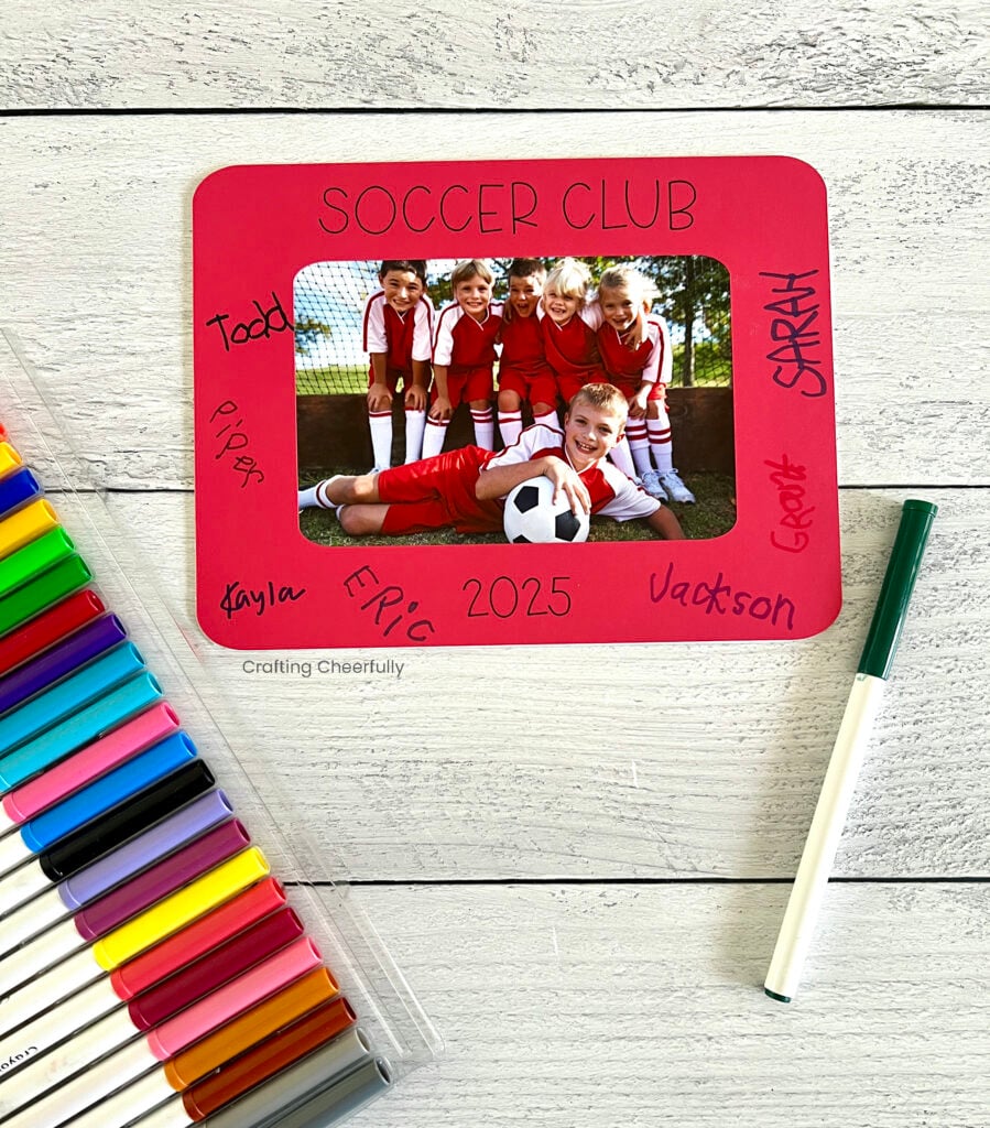 DIY Keepsake Photo Frames for Teams and Troops - Crafting Cheerfully