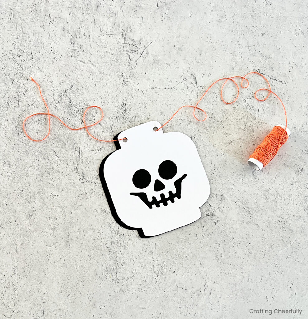 DIY LEGO Skeleton Banner - Crafting Cheerfully