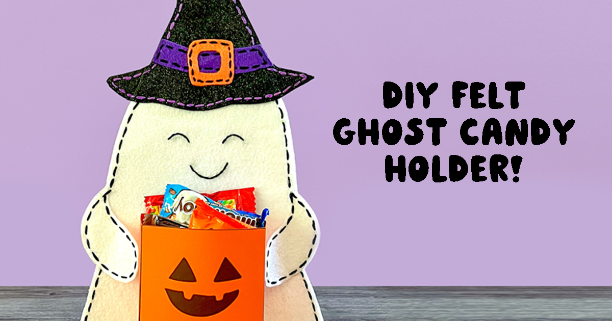 Felt Ghost Candy Holder - Crafting Cheerfully