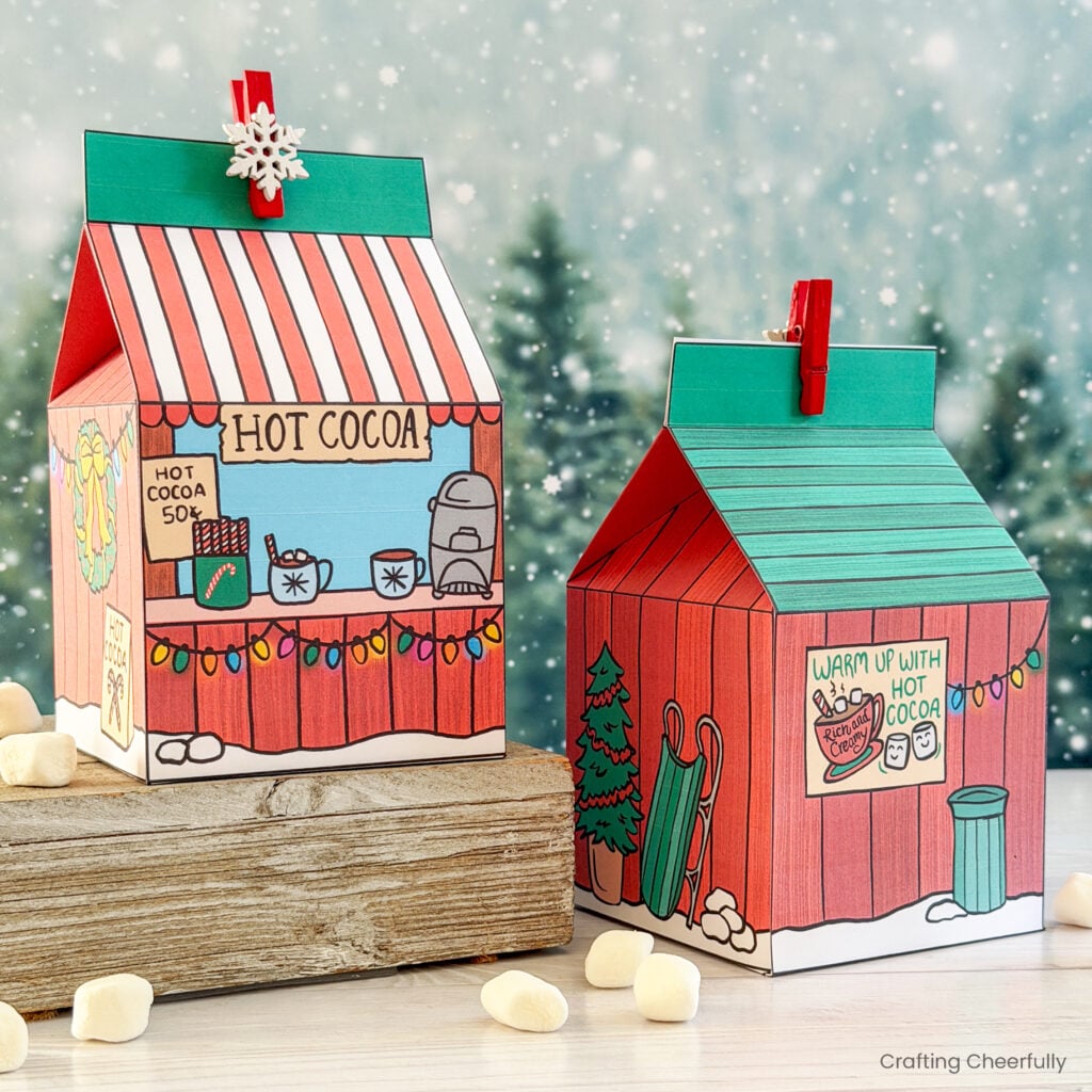 DIY Christmas Boxes with Free Cut Files - Crafting Cheerfully