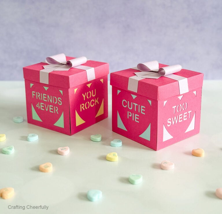 Conversation Heart Explosion Box for Valentine's Day! - Crafting Cheerfully